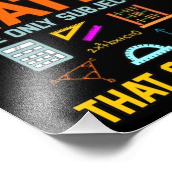 Math Subject Counts Mathematic Maths Teacher Photo Print | Zazzle