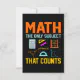 Math Subject Counts Mathematic Maths Teacher RSVP Card | Zazzle