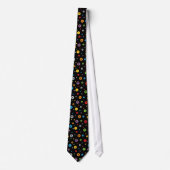 Math Symbols in Colorful Circles Pattern on Black Neck Tie | Zazzle
