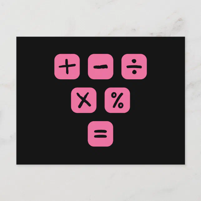 Math Symbols mathematical Signs Maths Postcard | Zazzle