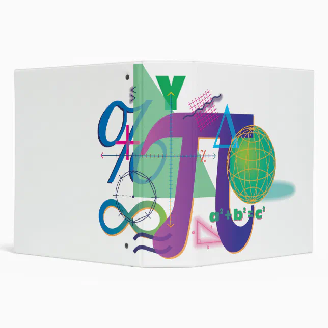 math symbols notebook 3 ring binder | Zazzle