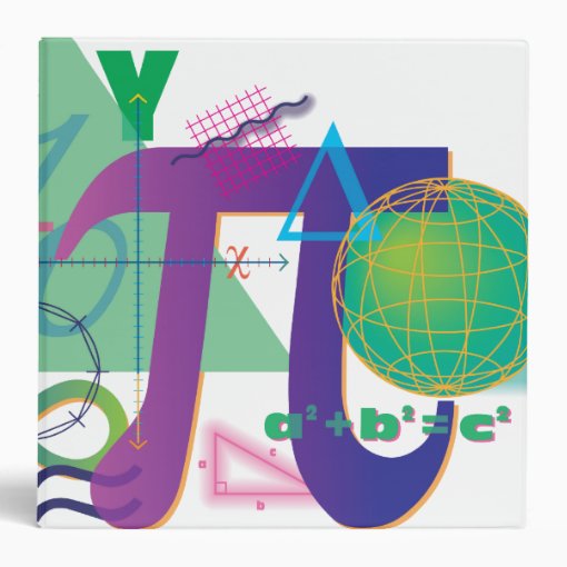 math symbols notebook 3 ring binder | Zazzle