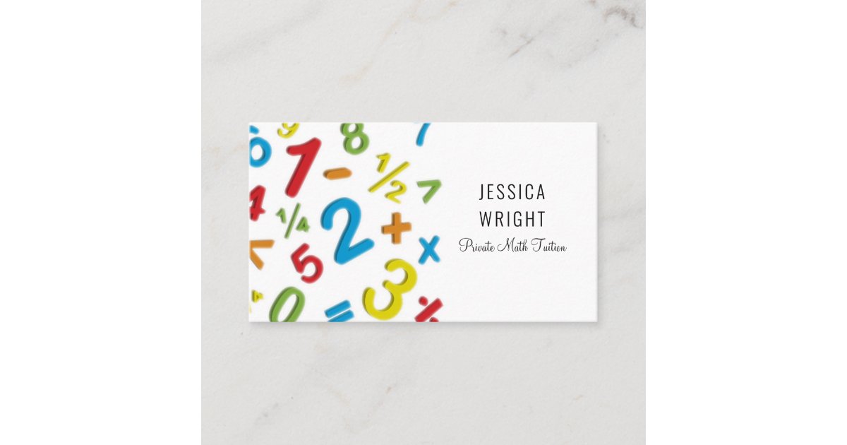 Math Teacher Accountant Business Card | Zazzle