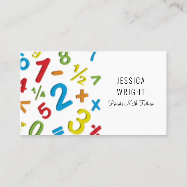 Math Teacher Accountant Business Card | Zazzle
