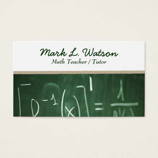Math Teacher Business Card | Zazzle.com
