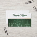 Math Teacher Business Card | Zazzle