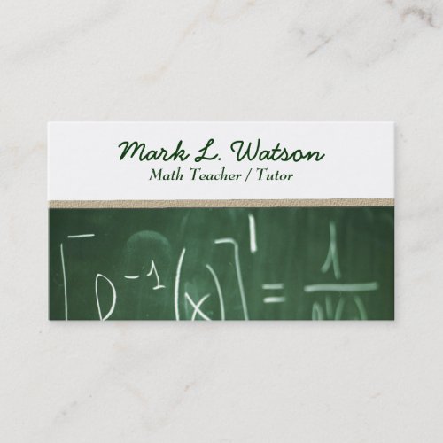 Mathematical Teacher Business Cards | BizCardStudio