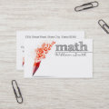 Math Teacher Business card | Zazzle