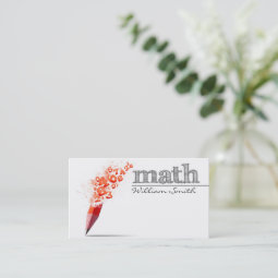 Math Teacher Business card | Zazzle