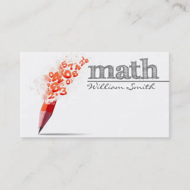 Math Teacher Business card | Zazzle