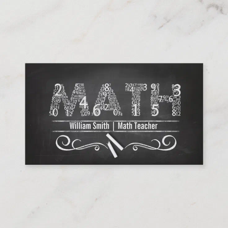 Math Teacher Business Card | Zazzle