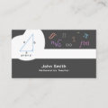 Math Teacher Business Card with Mathematics Symbol | Zazzle