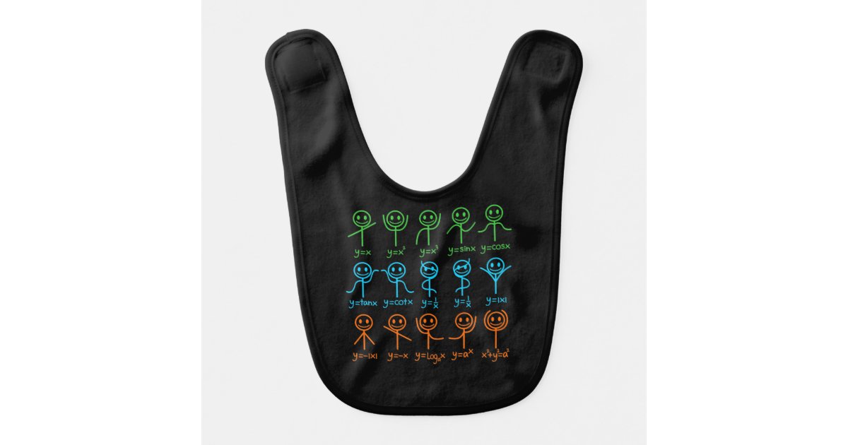 Math Teacher Dance Equation Mathematic Maths Baby Bib | Zazzle