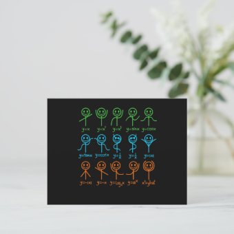 Math Teacher Dance Equation Mathematic Maths Invitation Postcard | Zazzle