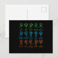 Math Teacher Dance Equation Mathematic Maths Invitation Postcard | Zazzle