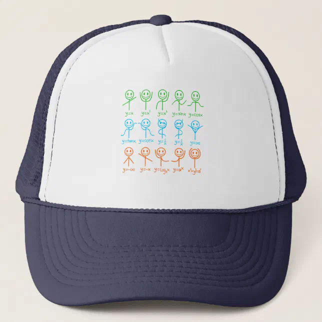 Math Teacher Dance Equation Mathematic Maths Trucker Hat | Zazzle