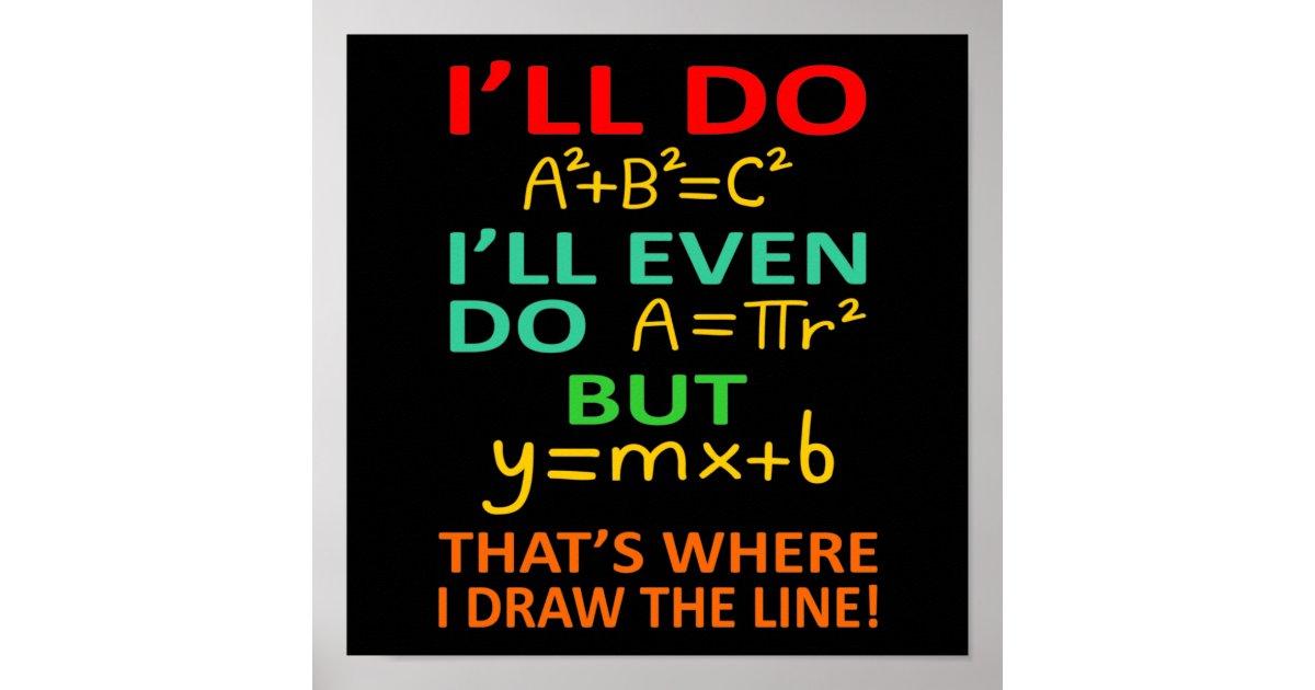 Math Teacher Equation Mathematics Maths Student Poster | Zazzle
