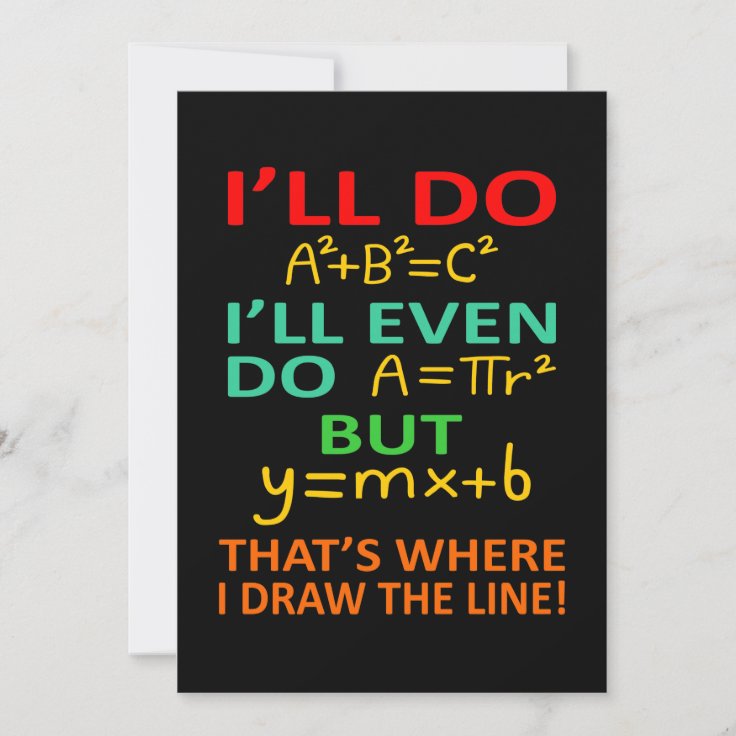 Math Teacher Equation Mathematics Maths Student Thank You Card | Zazzle