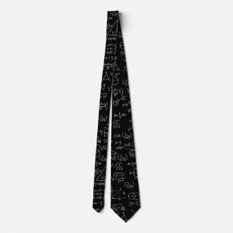 Math Teacher Formulas Cool Geek Funny Neck Tie | Zazzle