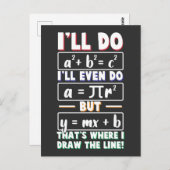 Math Teacher geek mathematics Nerd Formula pi day Postcard | Zazzle