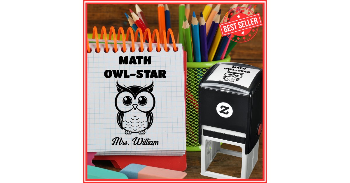 Math Teacher Good Job Praise Grading Encouragement Self-inking Stamp ...