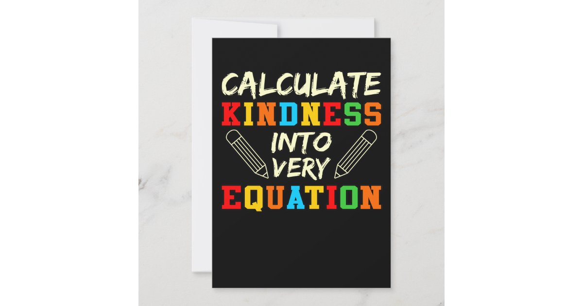 Math Teacher Kindness Mathematics Maths Student Thank You Card | Zazzle