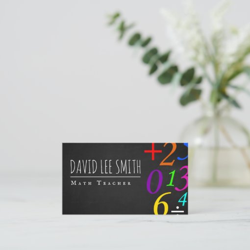 Math Teacher / Math Tutor Business Card | Zazzle