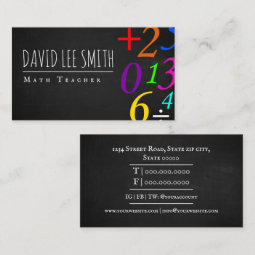 Math Teacher / Math Tutor Business Card | Zazzle