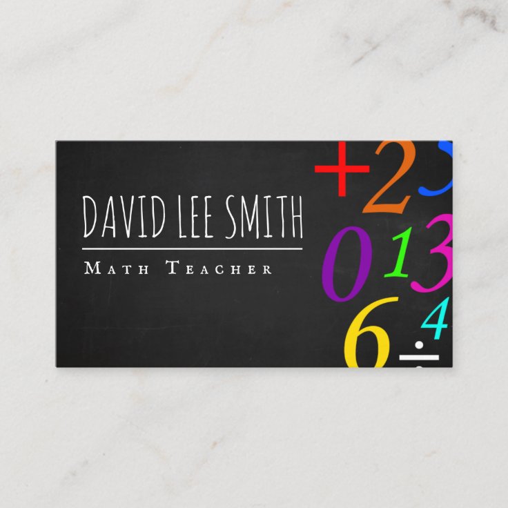 Math Teacher / Math Tutor Business Card | Zazzle