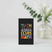 Math Teacher Mathematical Study Student School Business Card | Zazzle