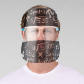 Math Teacher Mathematics Symbols on Chalkboard Face Shield | Zazzle