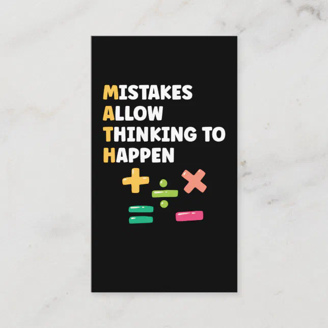 Math Teacher Preschool Mathematician Business Card | Zazzle