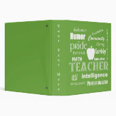 Math Teacher Pride-Attributes/Lime Green Binder | Zazzle