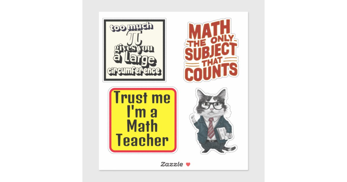 Math teacher resources Mathematics teaching fun Sticker | Zazzle