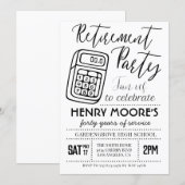 Math Teacher Retirement Party Invitation | Zazzle