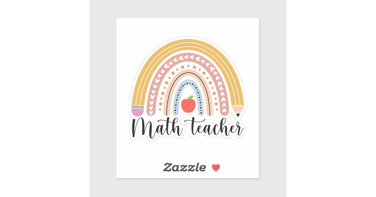 Math teacher sticker | Zazzle
