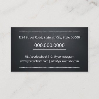 Math Teacher Tutor chalkboard Business Card | Zazzle