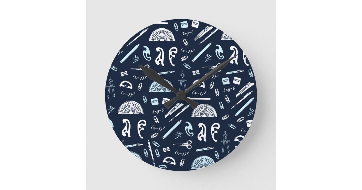 Math Teacher Wall Clock | Zazzle