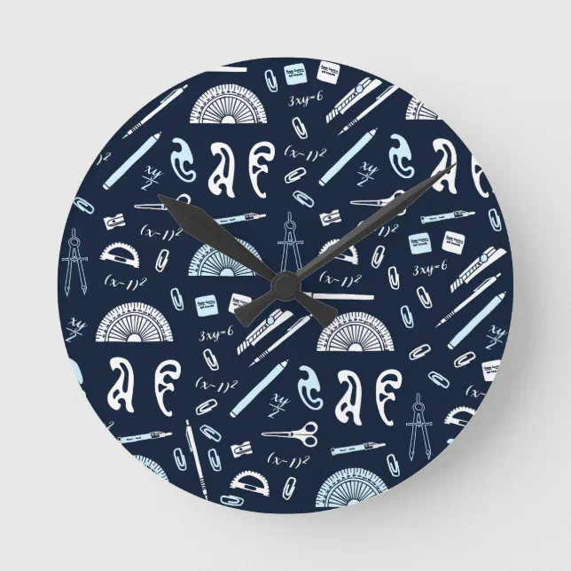 Math Teacher Wall Clock | Zazzle