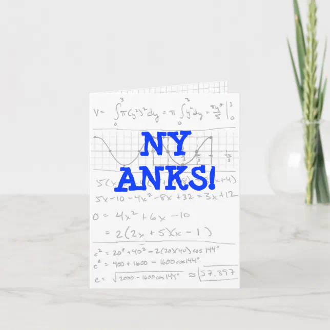Math Thank You Card | Zazzle