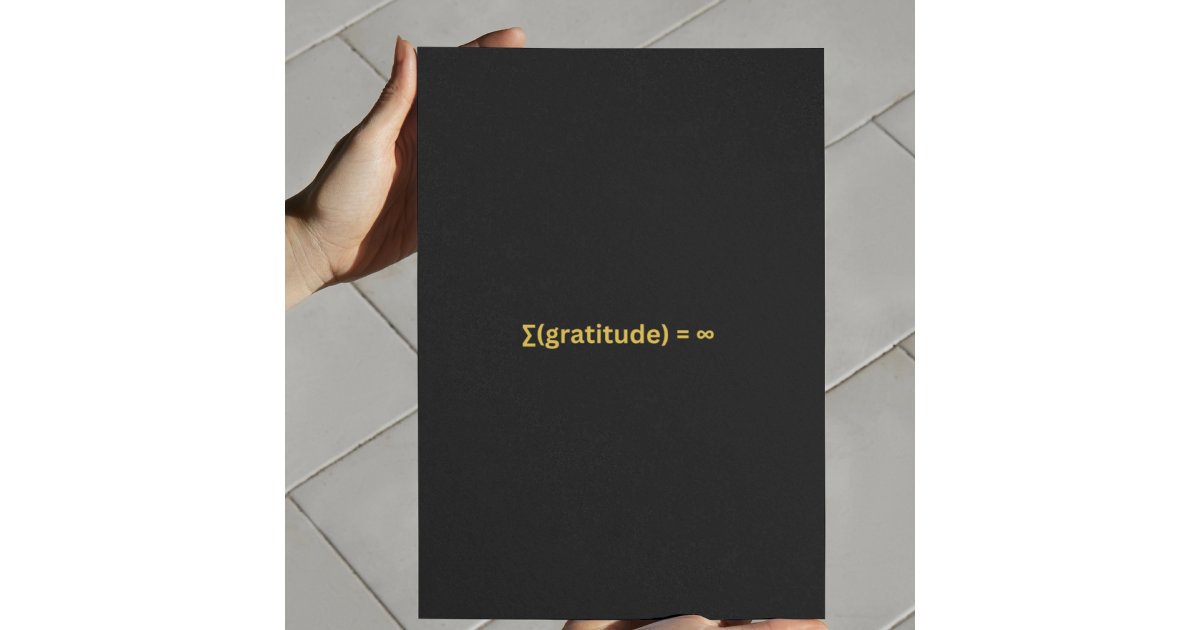 Math Thank you card | Zazzle