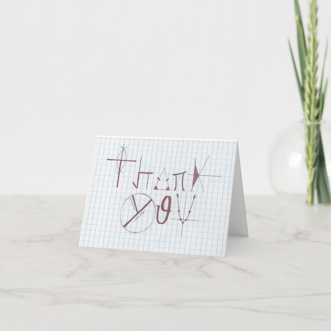 Math Thank You Card | Zazzle