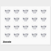 Math The Only Subject That Counts Classic Round Sticker | Zazzle