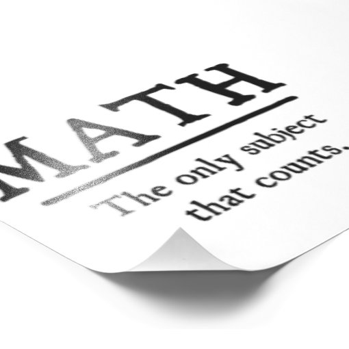 Math The Only Subject That Counts Photo Print | Zazzle