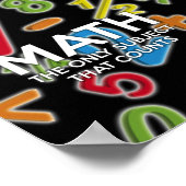 Math. The only subject that counts Poster | Zazzle