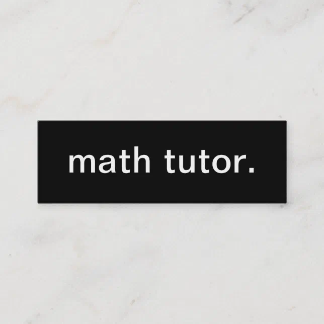 Math Tutor Business Card | Zazzle