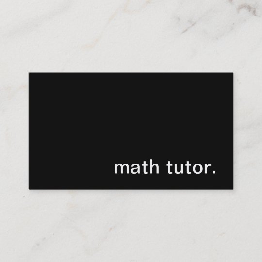 Math Tutor Business Card | Zazzle.com