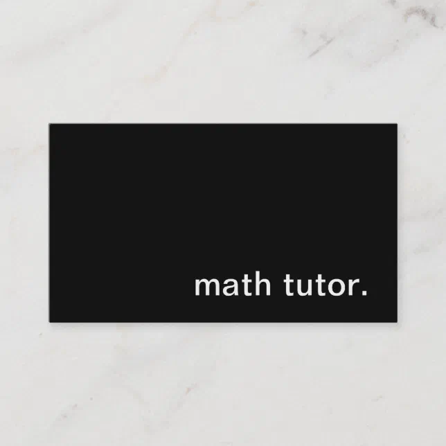Math Tutor Business Card | Zazzle