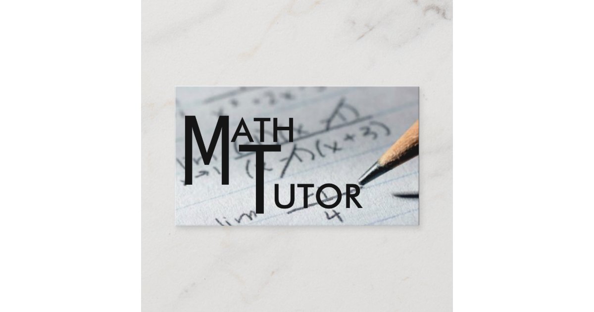 Math tutor business card | Zazzle