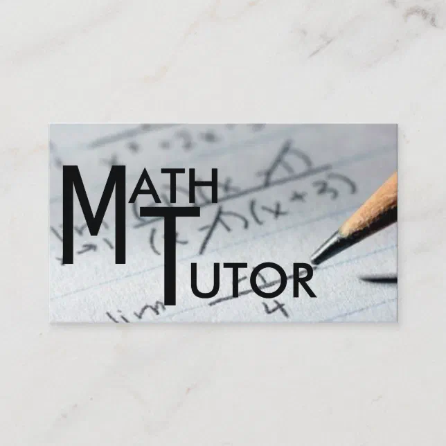 Math tutor business card | Zazzle